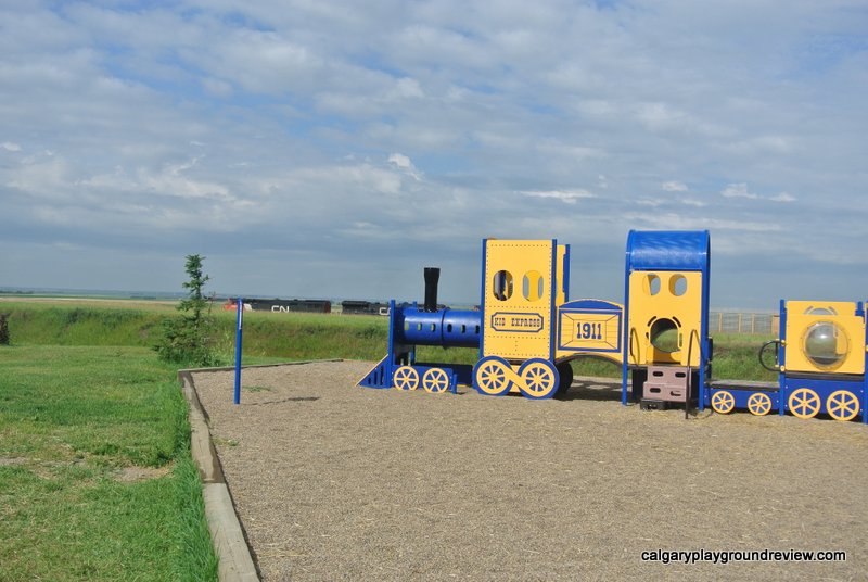 Irricana Grain Elevator and Train Playground - calgaryplaygroundreview.com