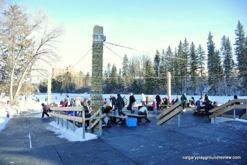 Skating at Bowness Park Lagoon - calgaryplaygroundreview.com
