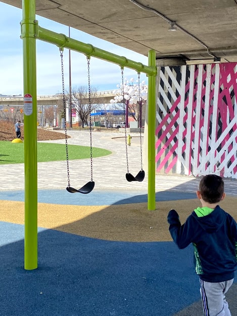 4th Avenue Flyover Park Playground - calgaryplaygroundreview.com